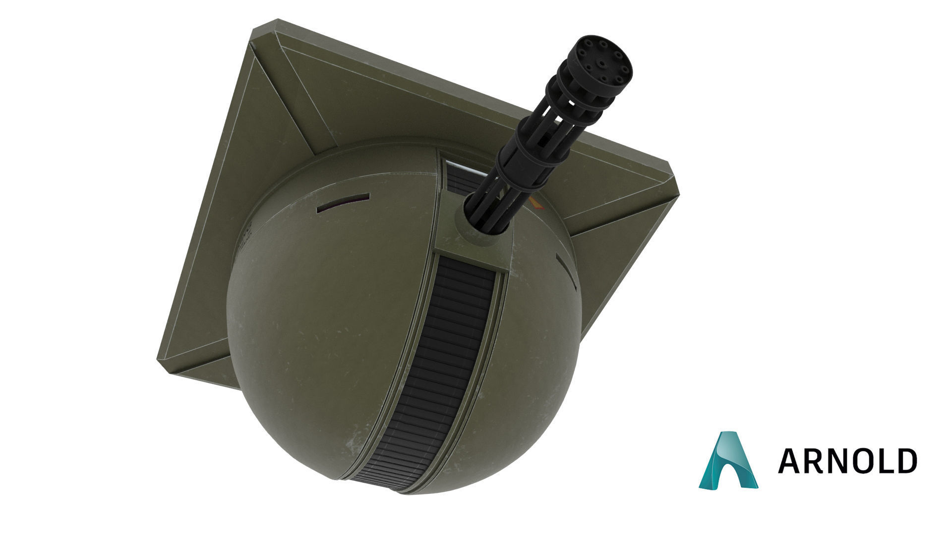 3D model Ceiling Turret VR / AR / low-poly | CGTrader