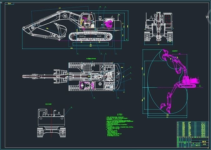 33 tons excavator 3D model | CGTrader
