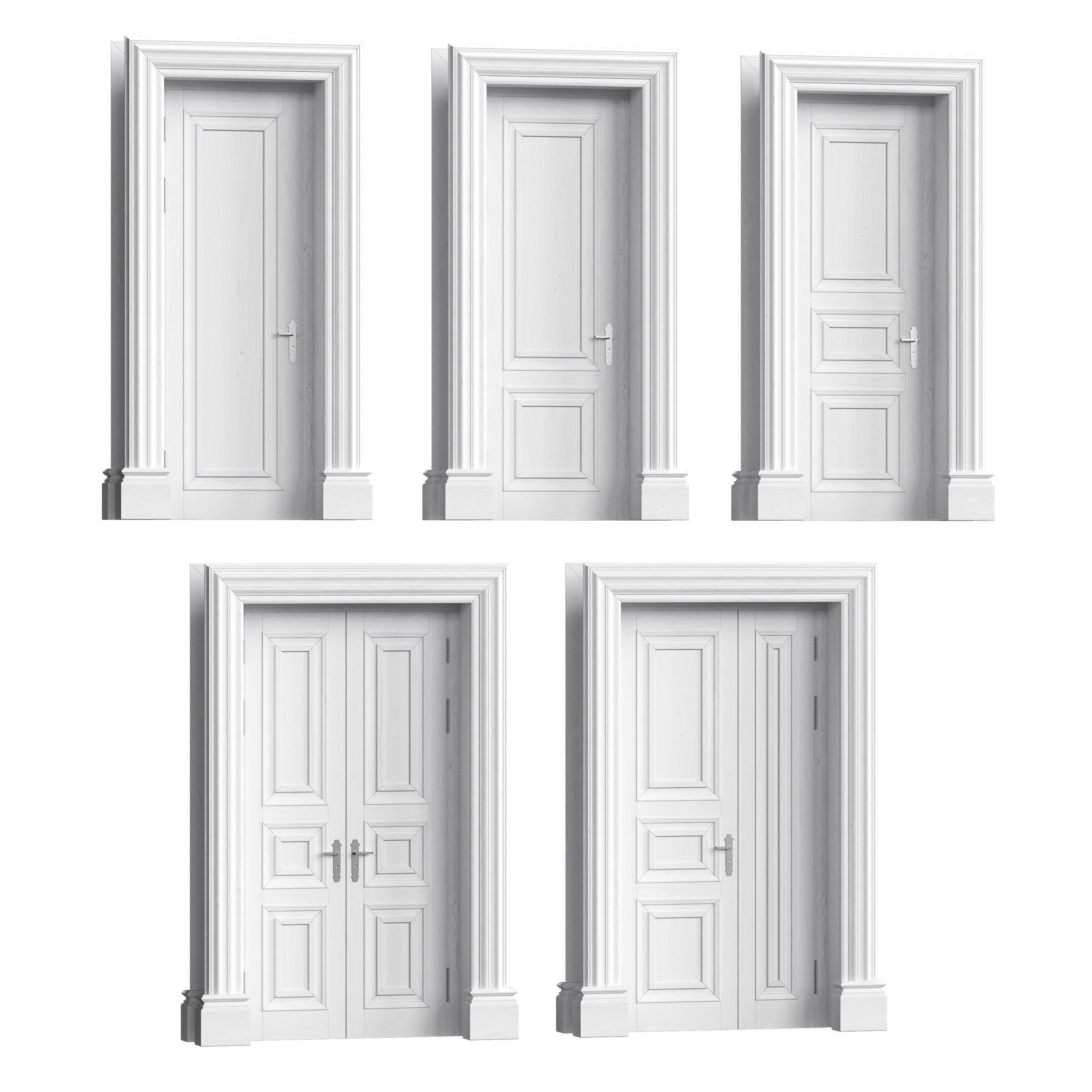 Classic doors set 3D model | CGTrader