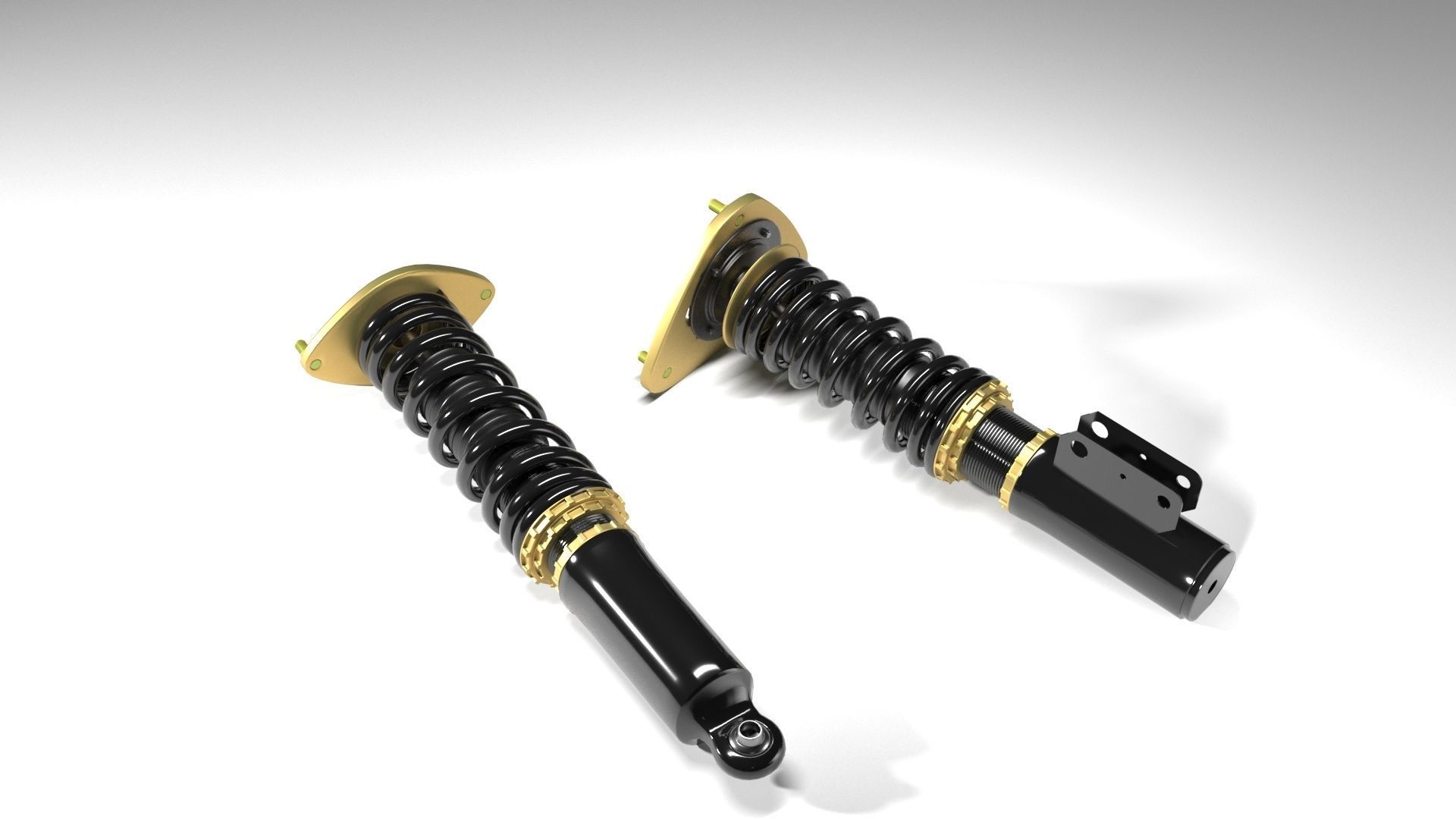 BC Racing Coilover 3D 3D model | CGTrader