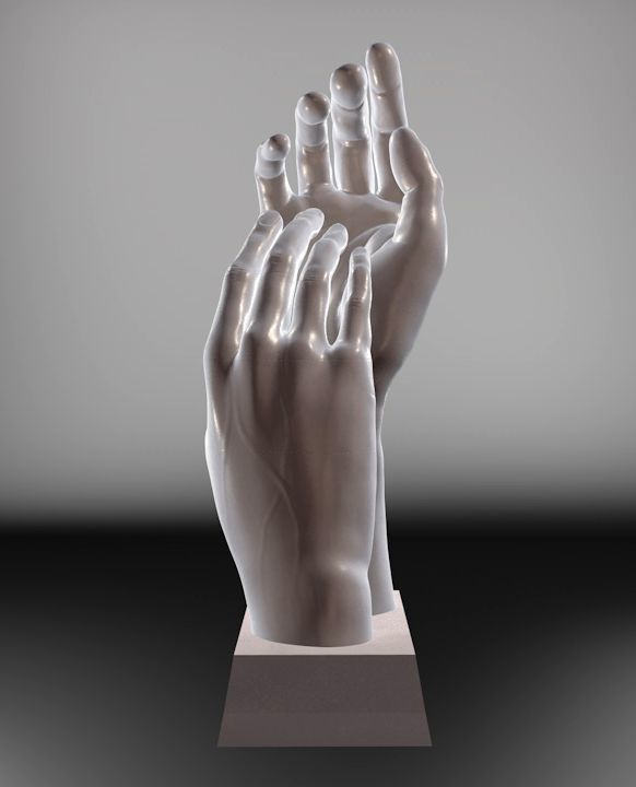 Hands hand sculpture 3D model 3D printable | CGTrader