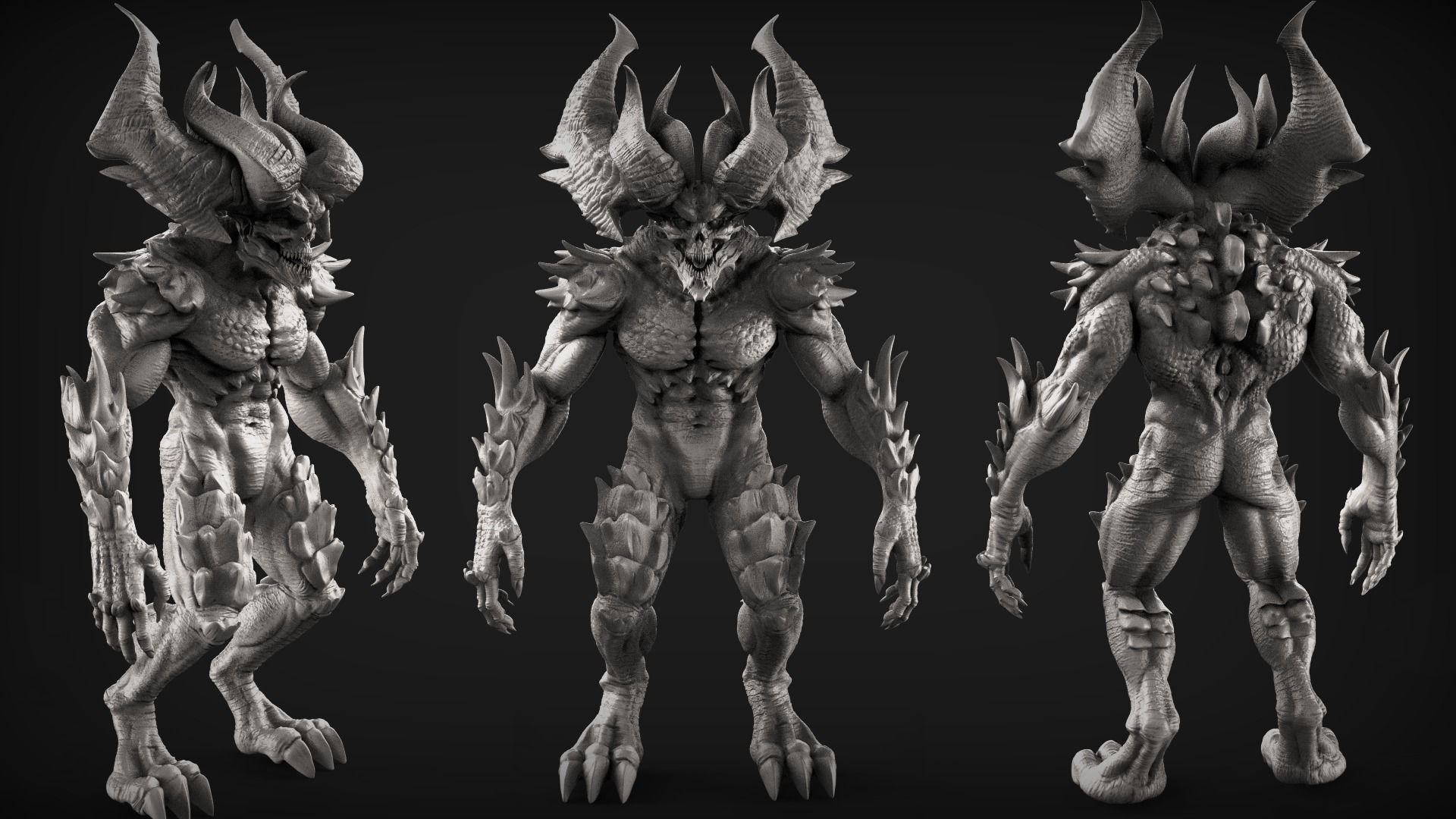 Demon 1 High Poly Sculpt 3D model | CGTrader