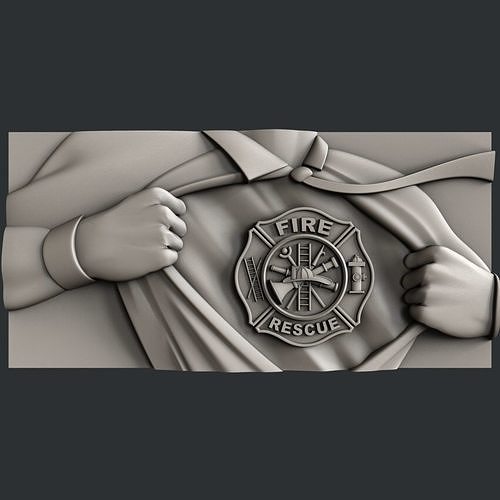 3d STL models for CNC router Firefighter 3D model | CGTrader
