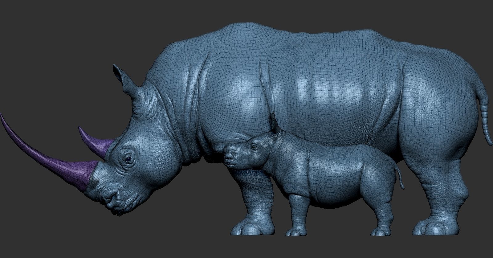 Rhino rhinoceros 3D model 3D printable | CGTrader