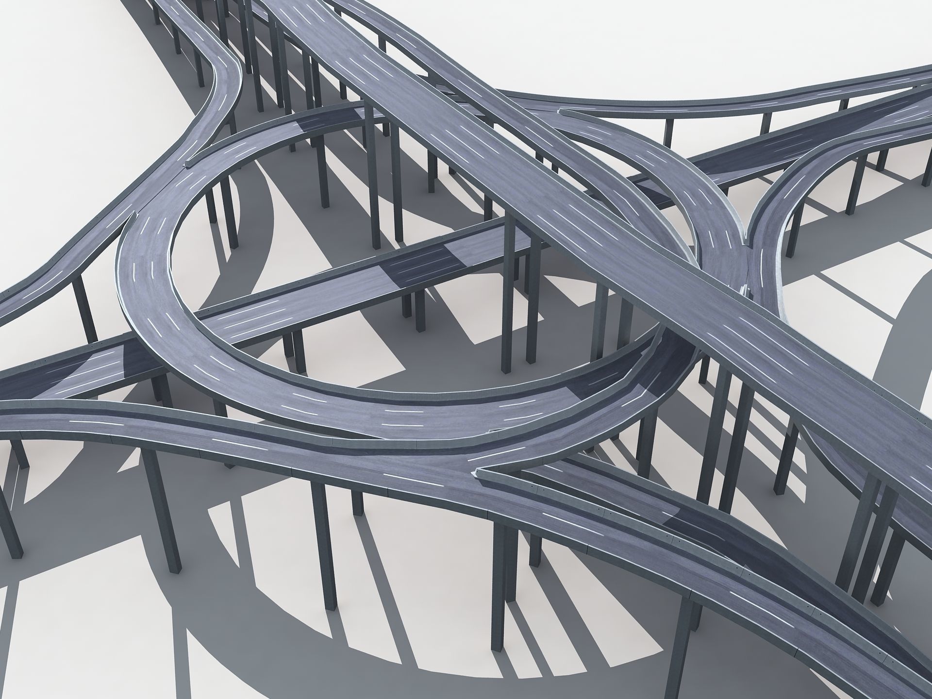 Highway Road Viaduct Flyover 05 3D model | CGTrader