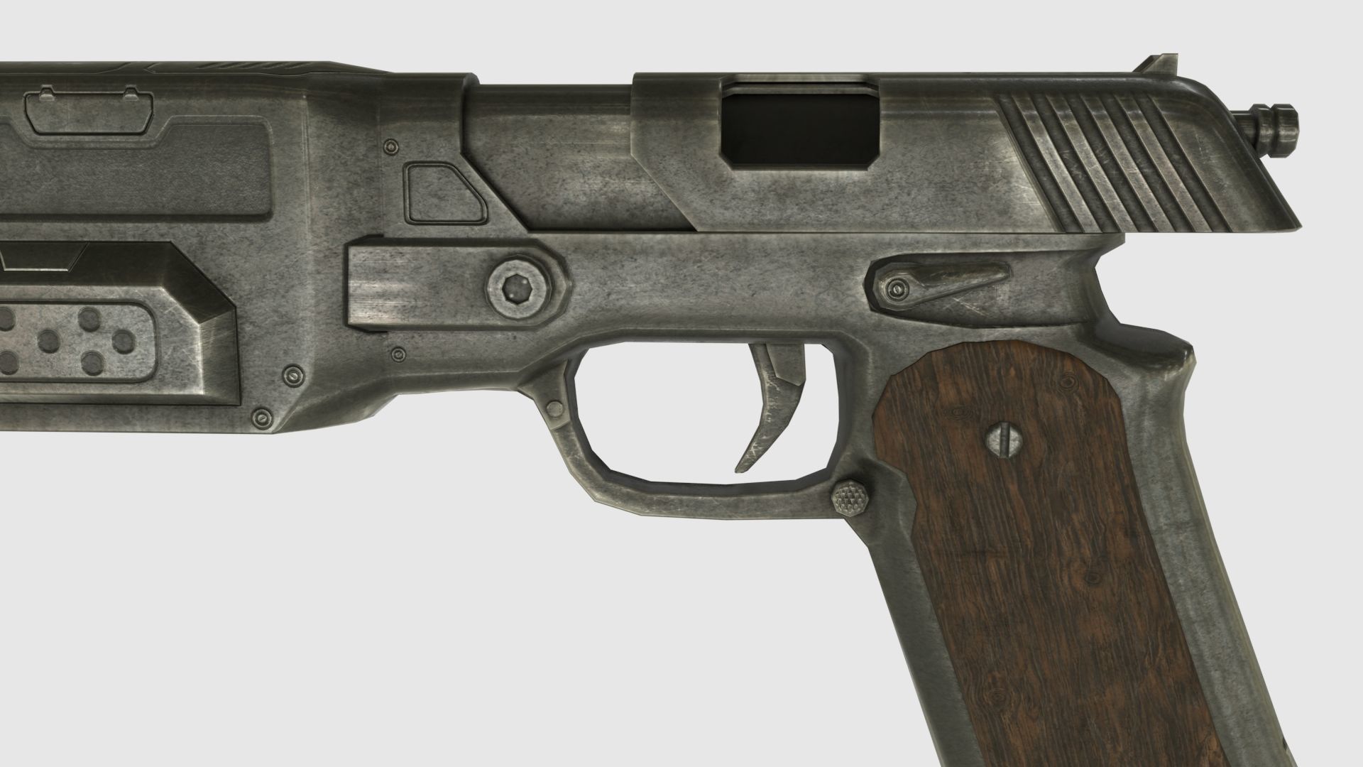 3D model Low Poly Pistol With PBR Materials VR / AR / low-poly | CGTrader