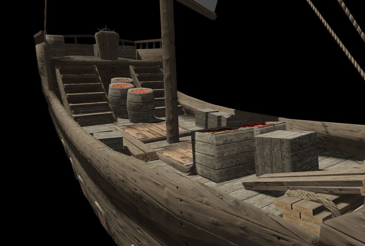 3D model Medieval Trade Boats VR / AR / low-poly | CGTrader
