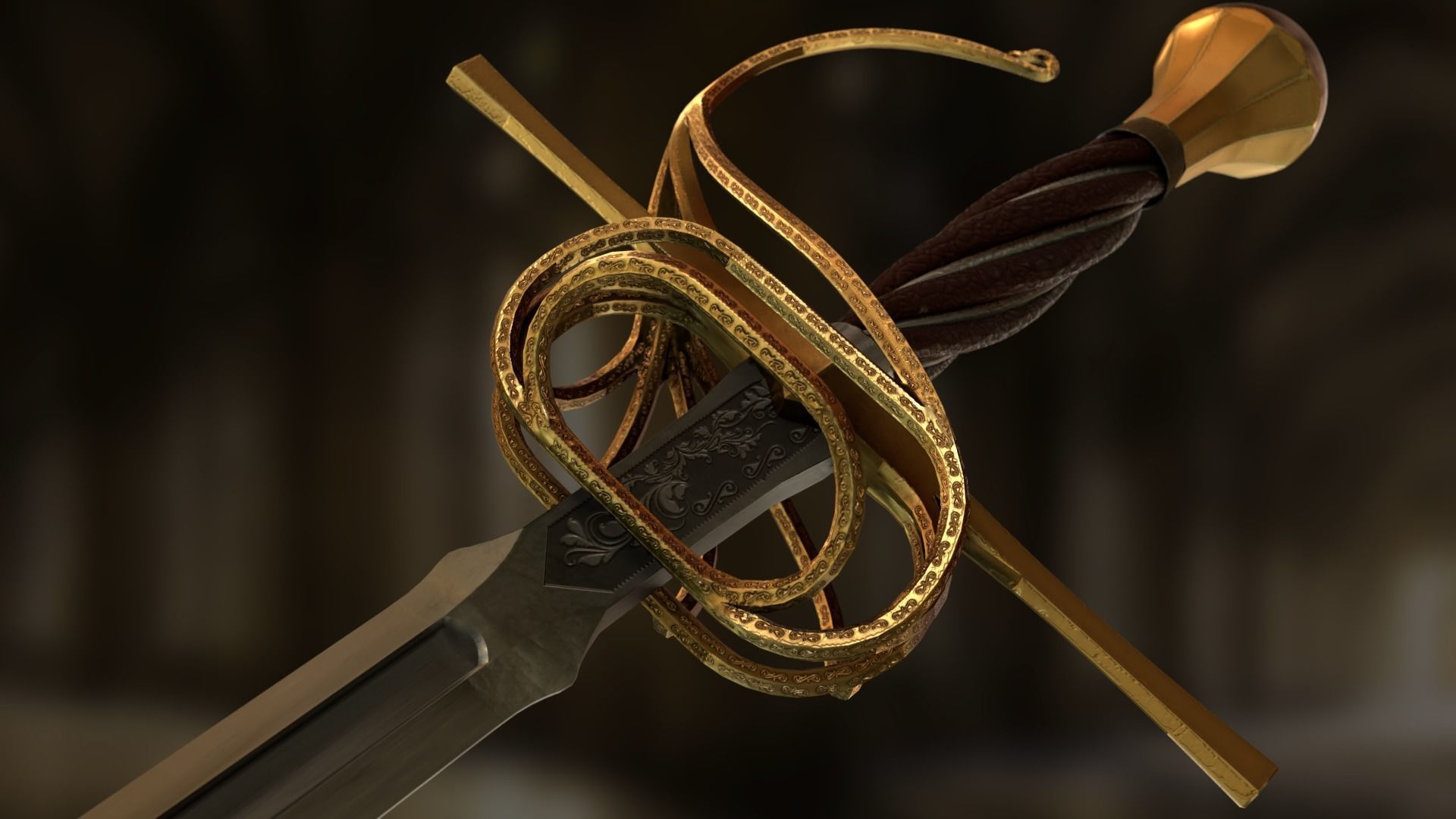 3D model Rapier sword VR / AR / low-poly | CGTrader