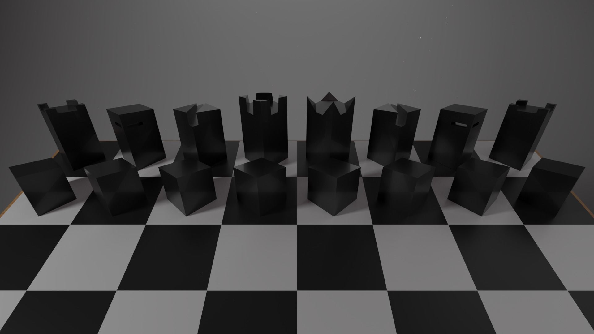 3D model Modern minimalist chess set VR / AR / low-poly | CGTrader