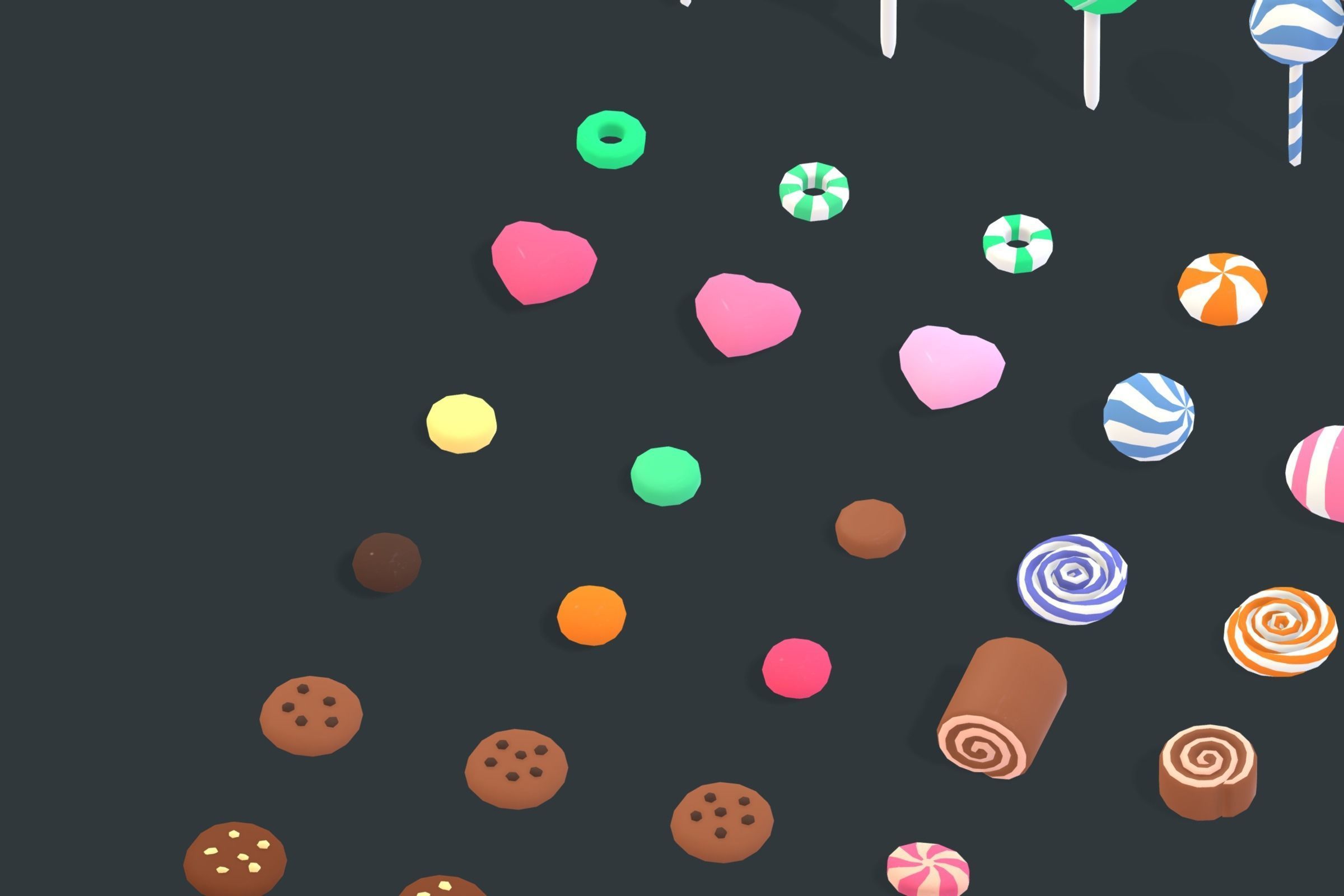 3D model Candy Land - Animation Assets VR / AR / low-poly | CGTrader