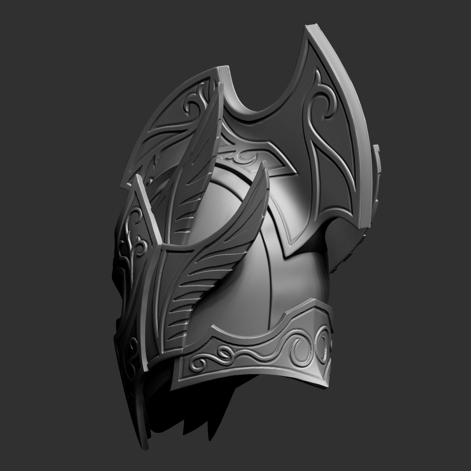 Zbrush Elf fantasy helmet 3D model | CGTrader