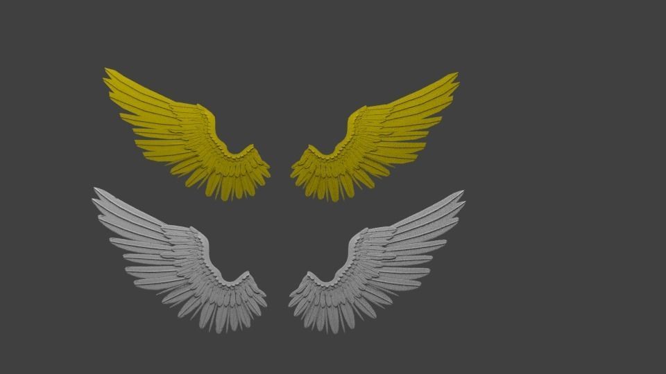 3D model ANGEL WING low poly or Medium poly VR / AR / low-poly | CGTrader