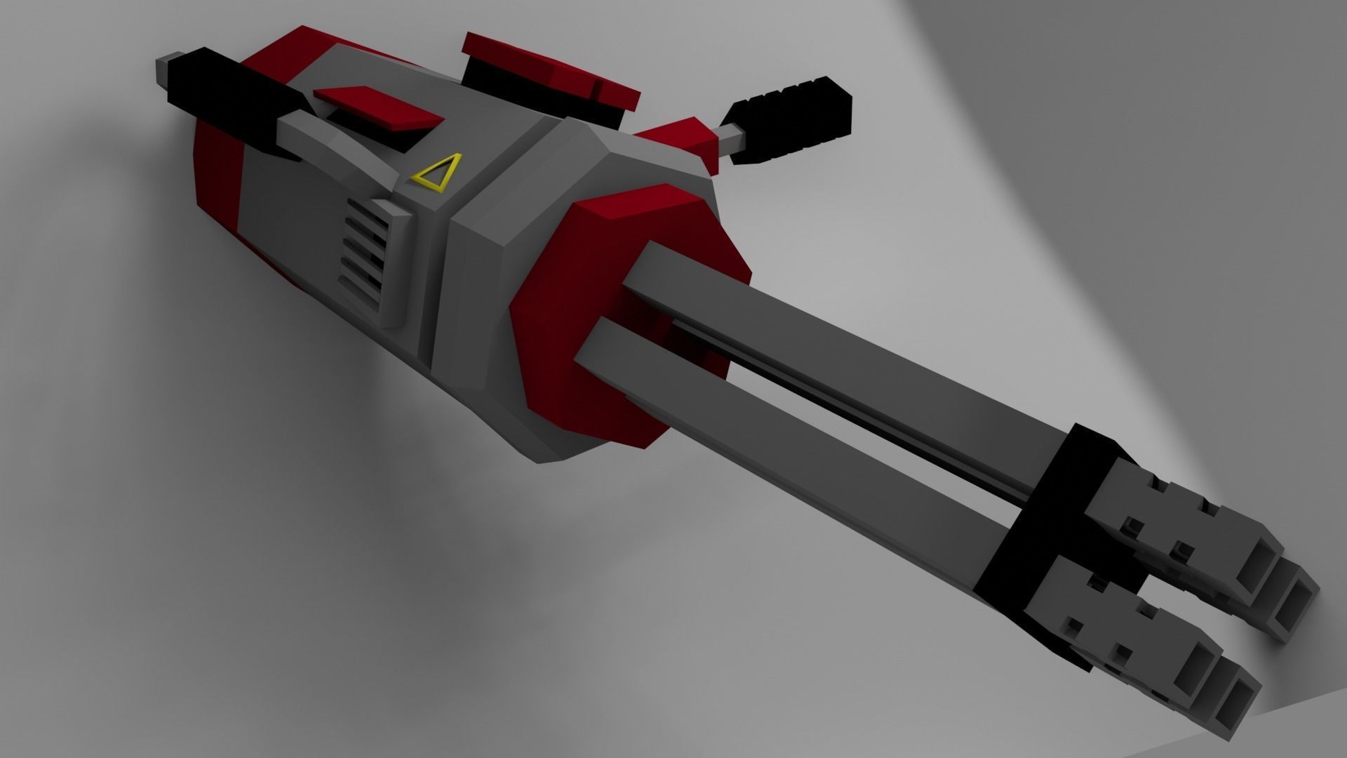 3D asset LowPoly Sci-Fi MiniGun | CGTrader