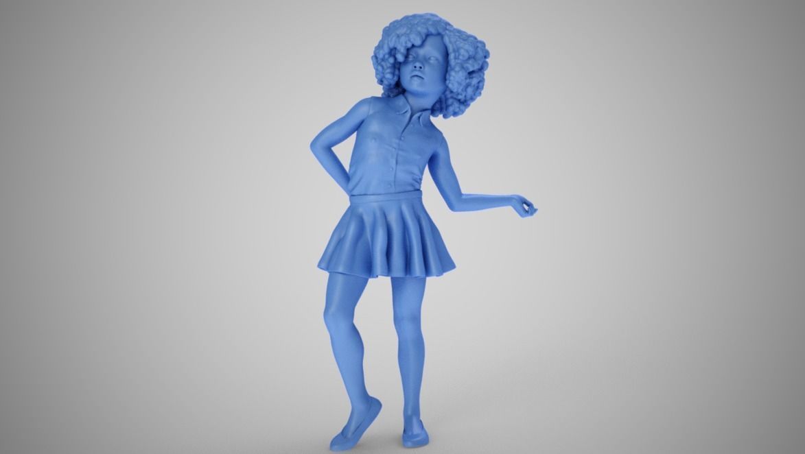 Little Girl 3D model 3D printable | CGTrader
