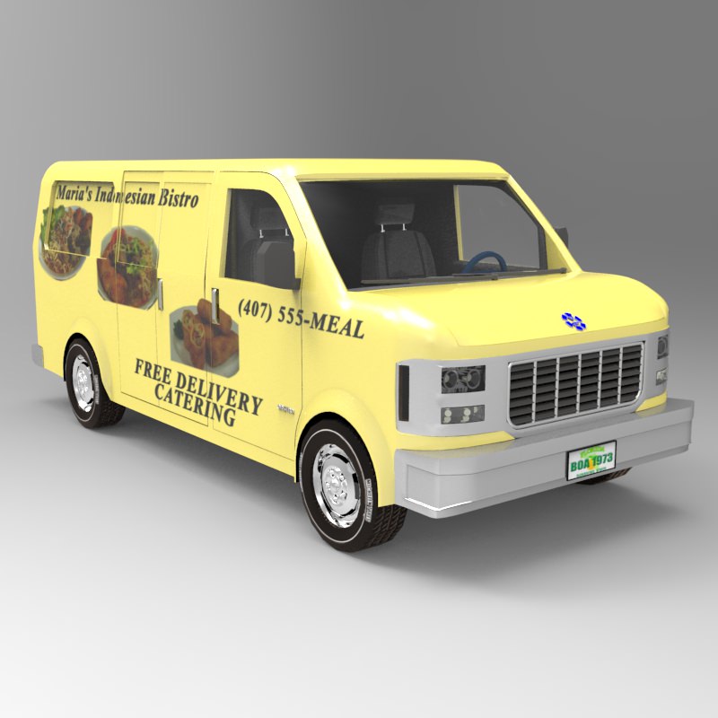 Delivery Van 3D model | CGTrader