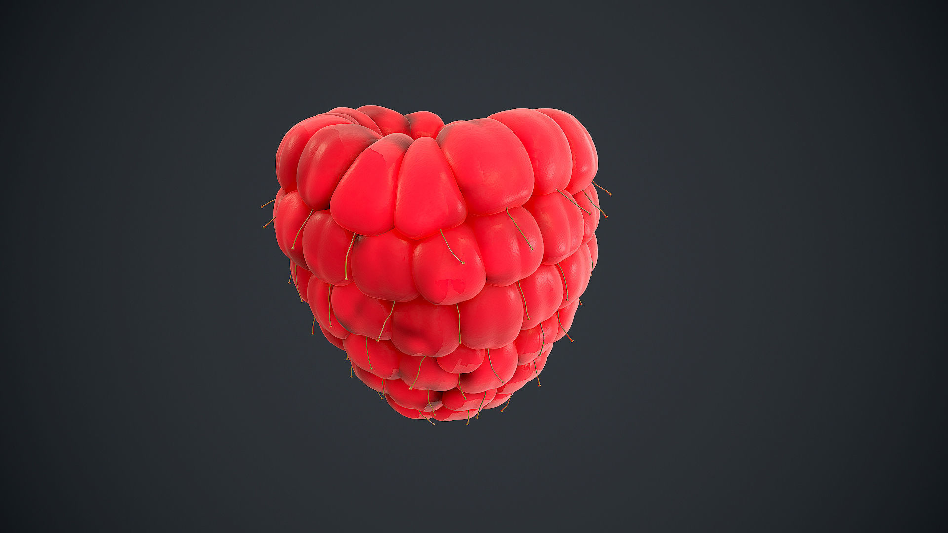 Raspberry high detail 3D model | CGTrader