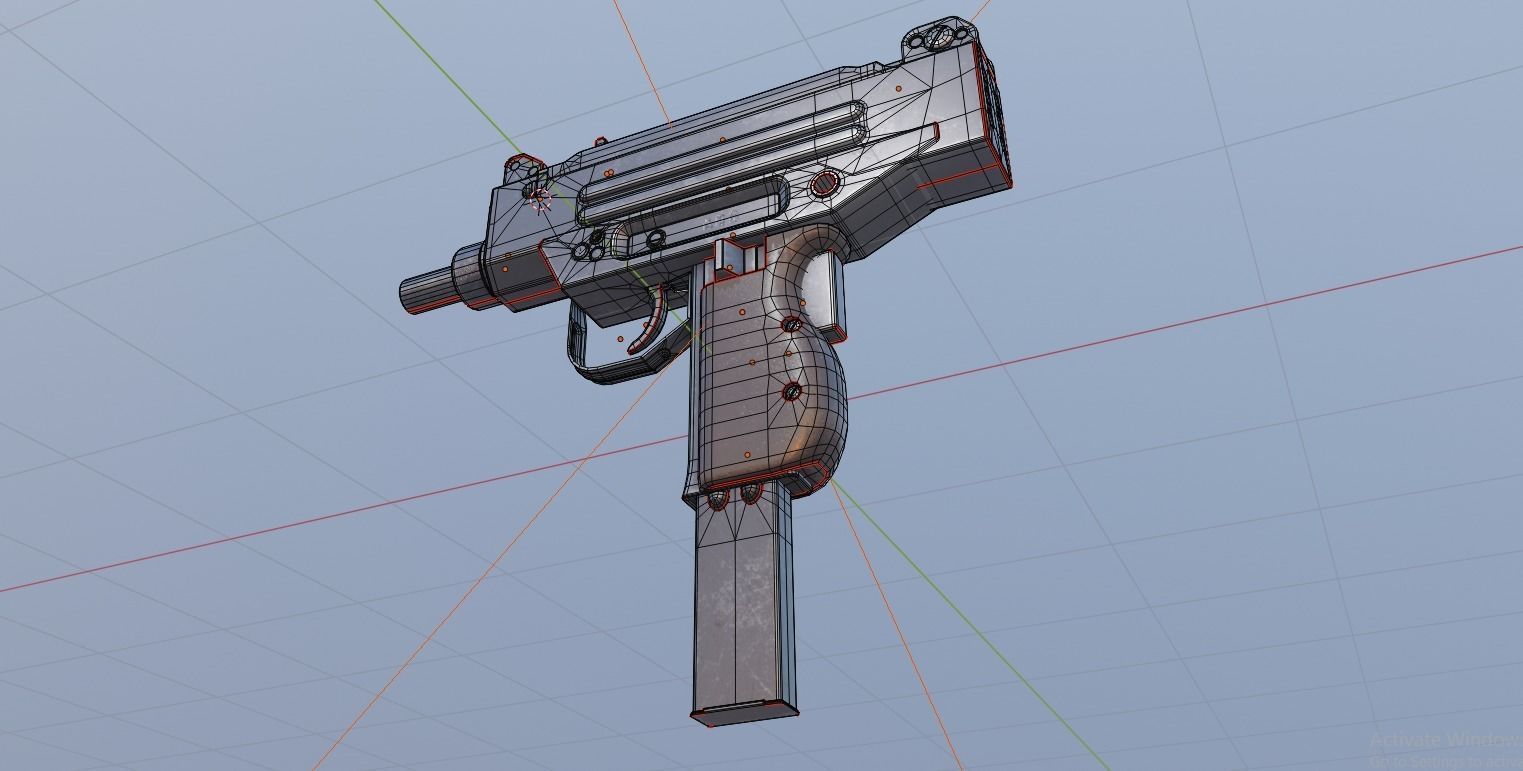 3D model micro uzi gun VR / AR / low-poly | CGTrader
