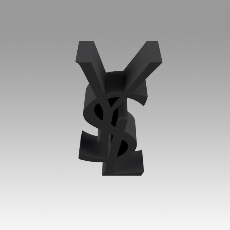 Yves Saint Laurent logo 3D model | CGTrader