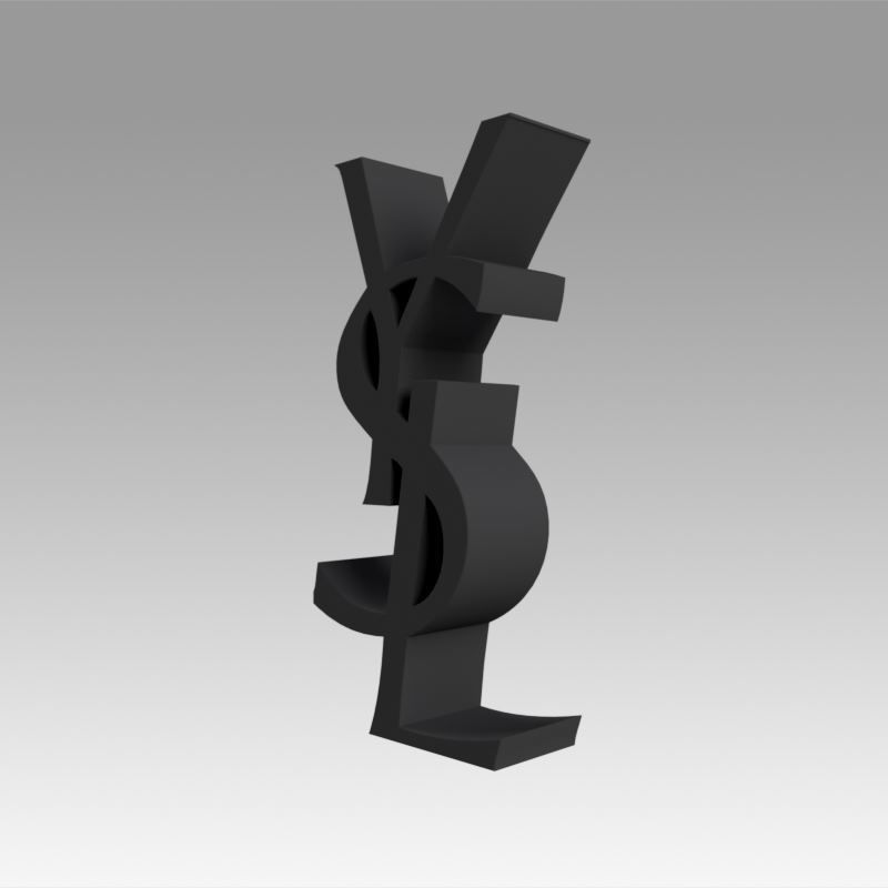 Yves Saint Laurent logo 3D model | CGTrader