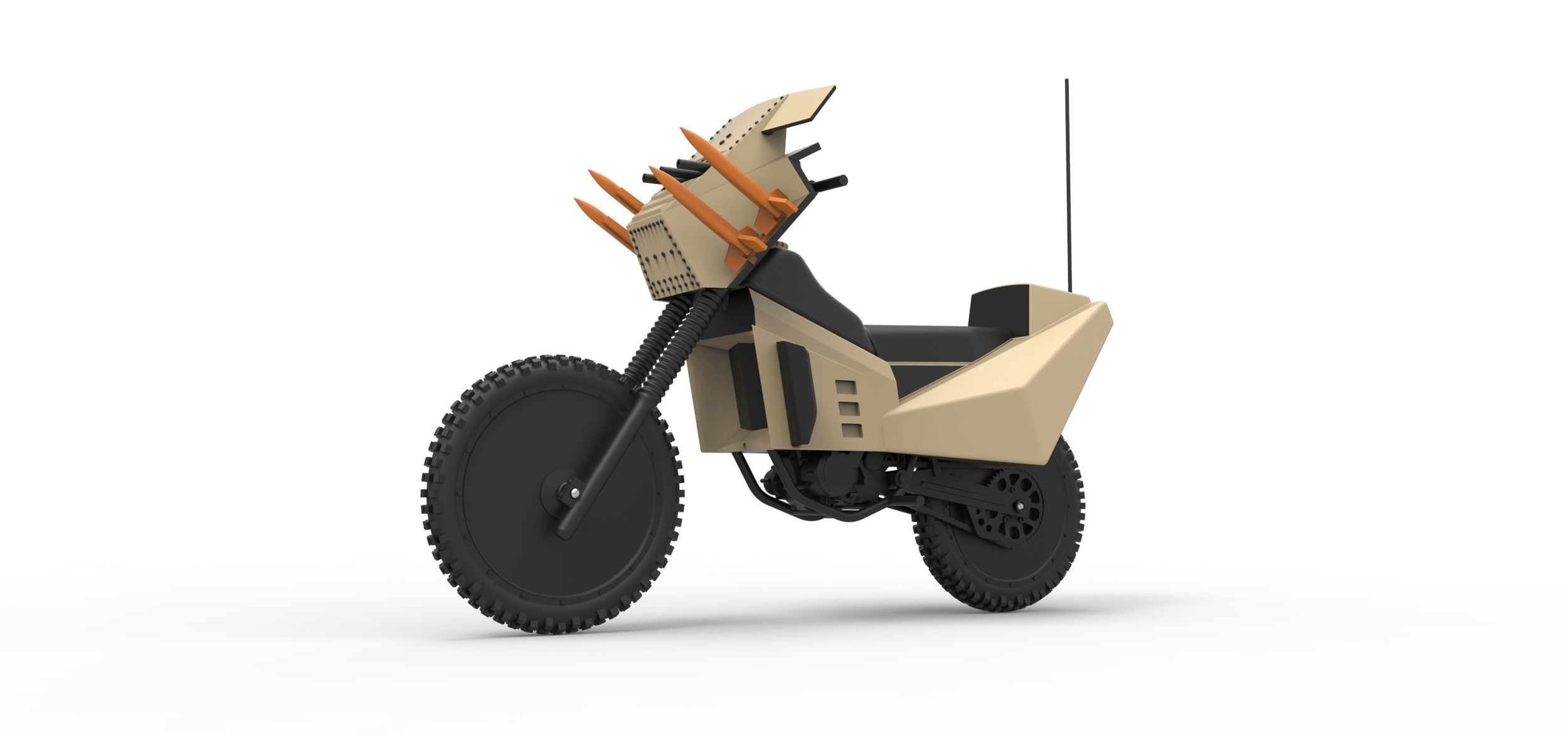Diecast model Military bike from Megaforce 1982 Scale 1 to 12 3D model ...