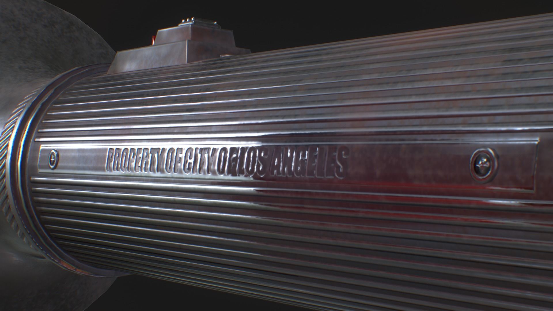 3D model Vintage Police Flashlight with Batteries and Bulb VR / AR ...