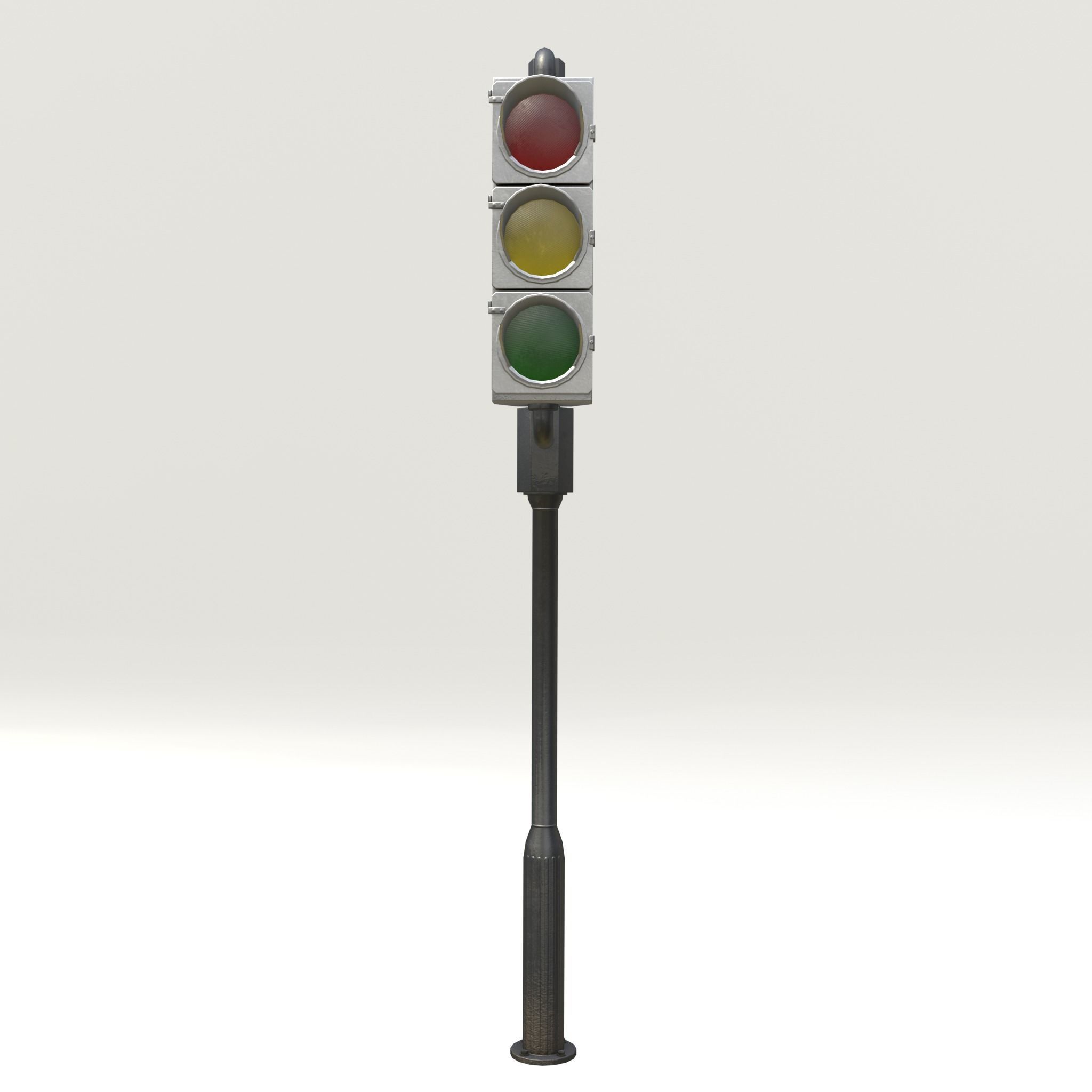 3D model Game-ready retro traffic lights - Unity - UE4 VR / AR / low ...