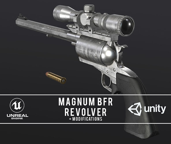 3D model Magnum Research BFR Revolver VR / AR / low-poly | CGTrader