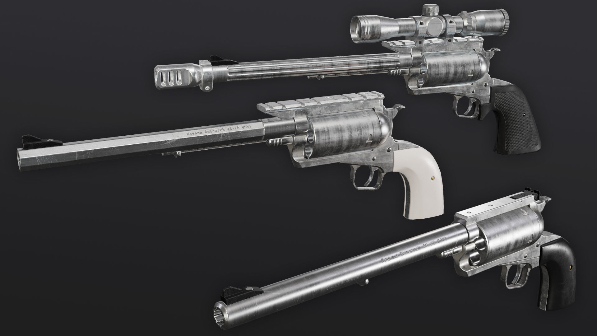 3D model Magnum Research BFR Revolver VR / AR / low-poly | CGTrader