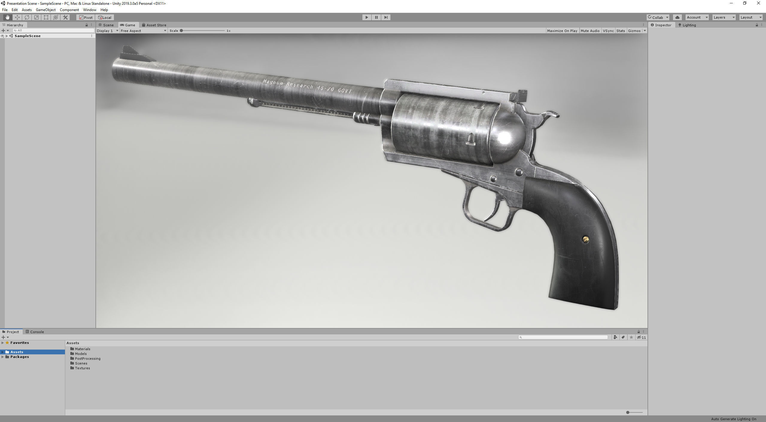 3D model Magnum Research BFR Revolver VR / AR / low-poly | CGTrader