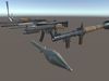 3D model Ak47 Bat Glock Grenade Knife M4 Molotov Pumpshot Shotgun Uzi ...