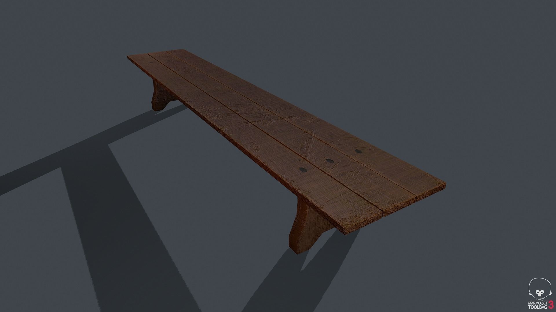 Wooden Bench 3 Colors free VR / AR / low-poly 3D model | CGTrader