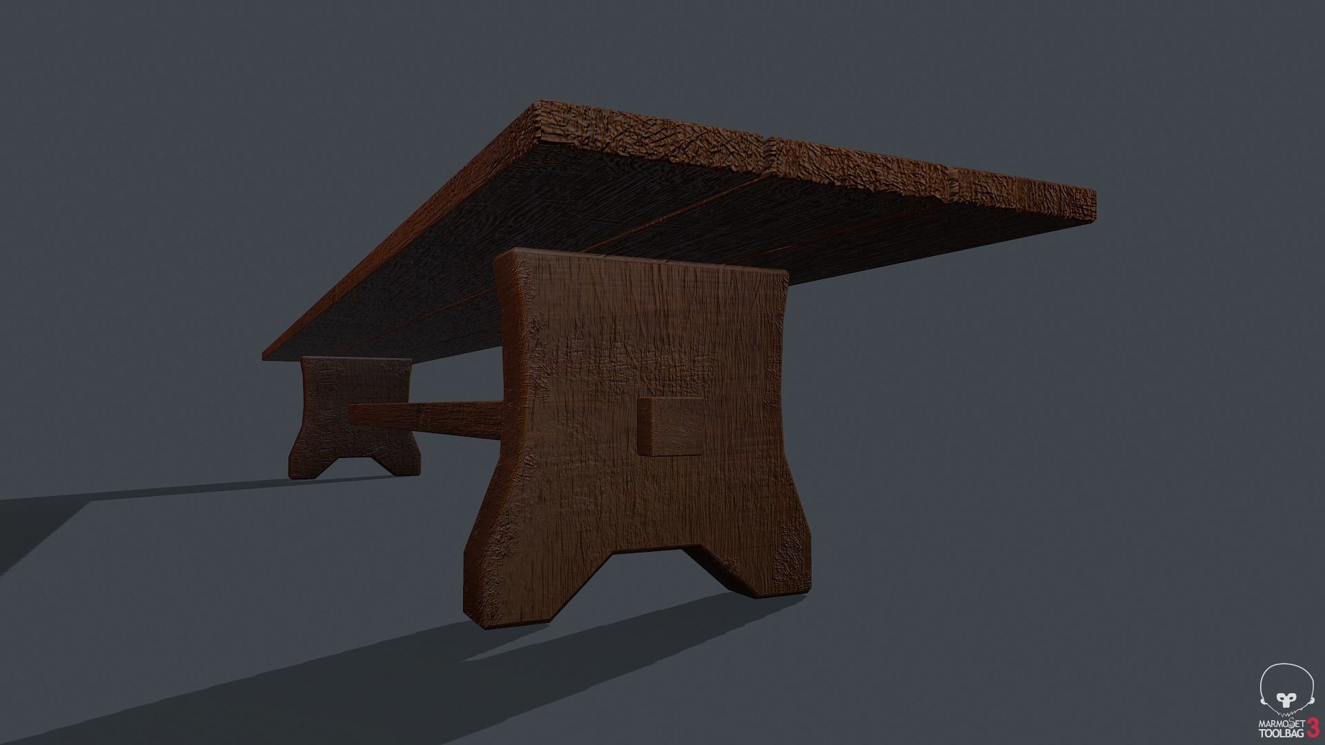 Wooden Bench 3 Colors free VR / AR / low-poly 3D model | CGTrader