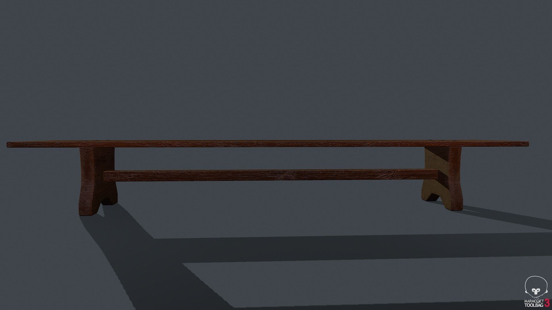Wooden Bench 3 Colors free VR / AR / low-poly 3D model | CGTrader