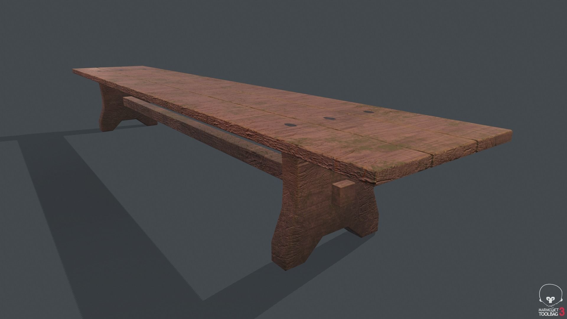 Wooden Bench 3 Colors free VR / AR / low-poly 3D model | CGTrader