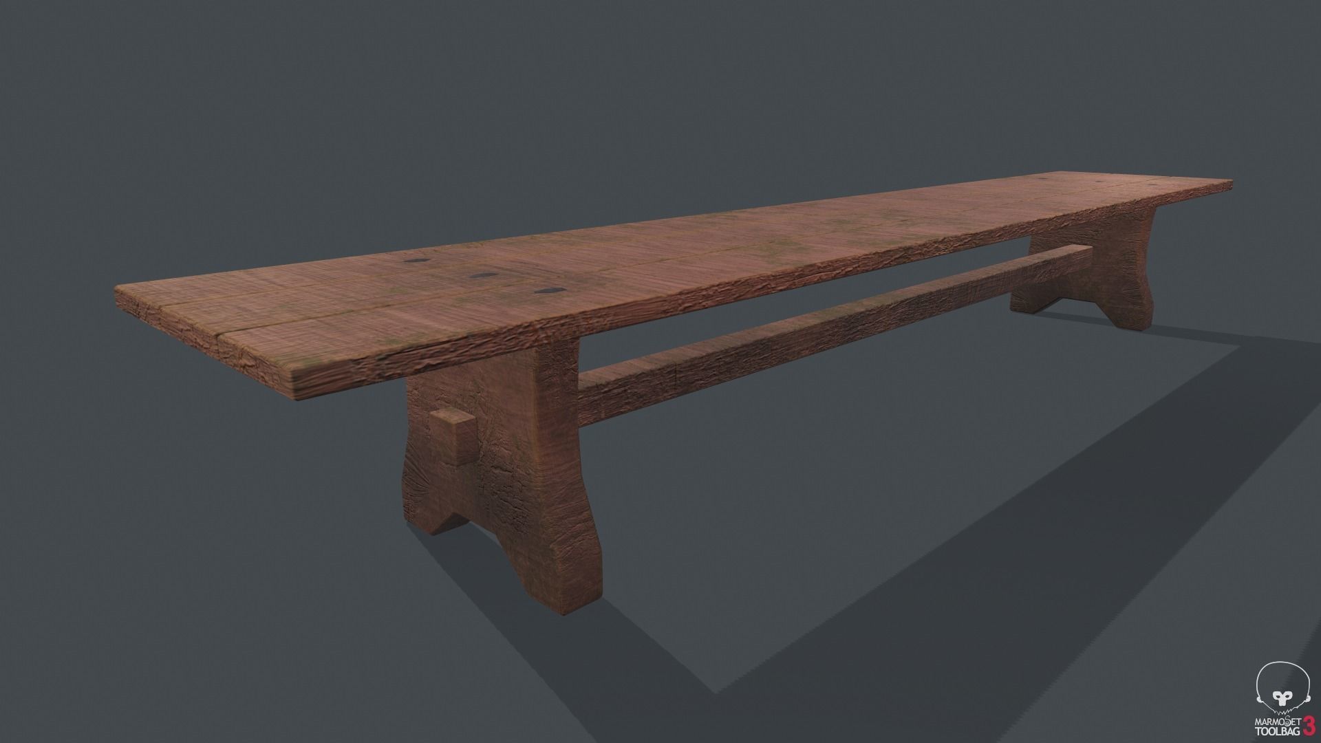 Wooden Bench 3 Colors free VR / AR / low-poly 3D model | CGTrader