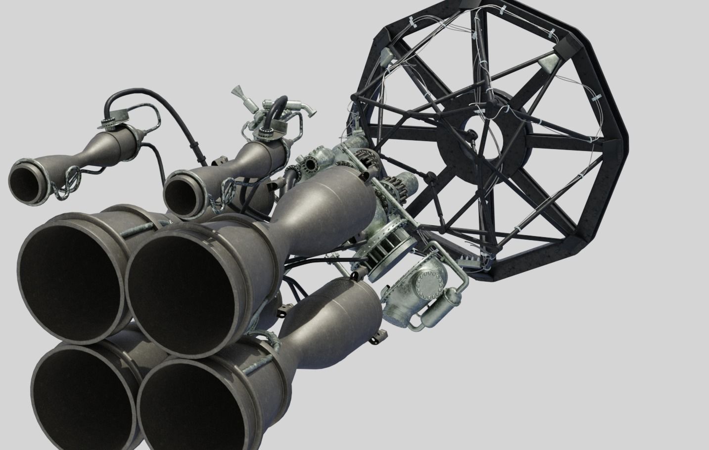 RD-108 Rocket engine 3D model | CGTrader