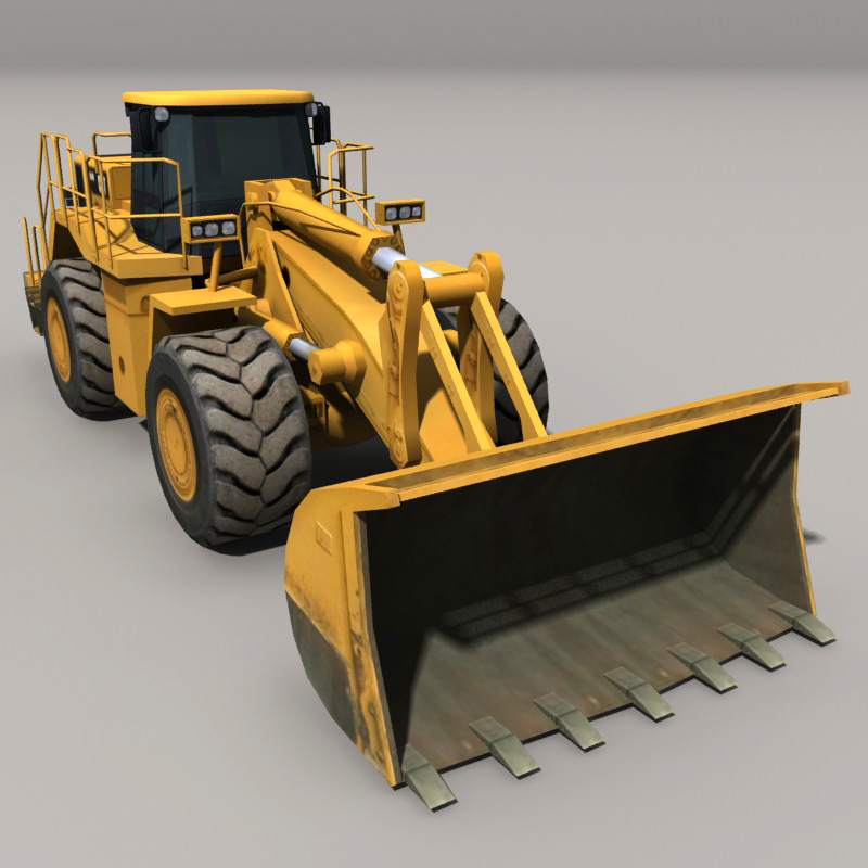 3D model Loader bulldozer VR / AR / low-poly | CGTrader