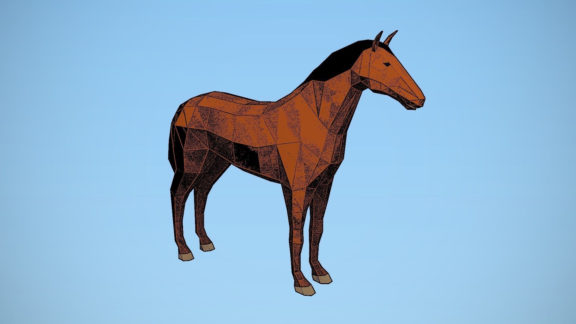 3D model Lowpoly horse VR / AR / low-poly rigged | CGTrader