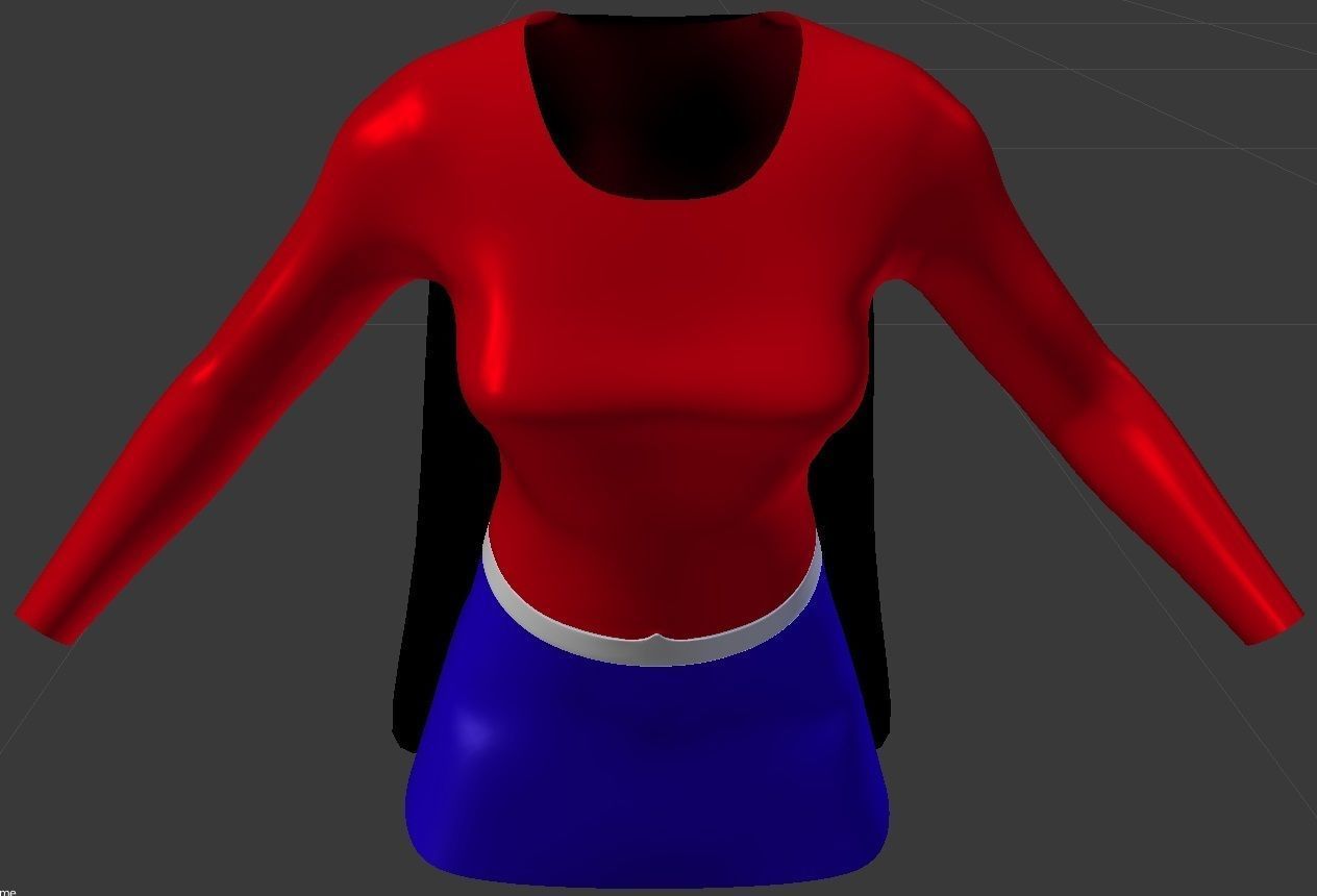 Womens Superhero Costume free 3D model | CGTrader