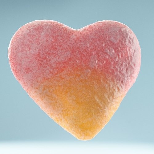 3D model 2 Color Sour Heart VR / AR / low-poly | CGTrader