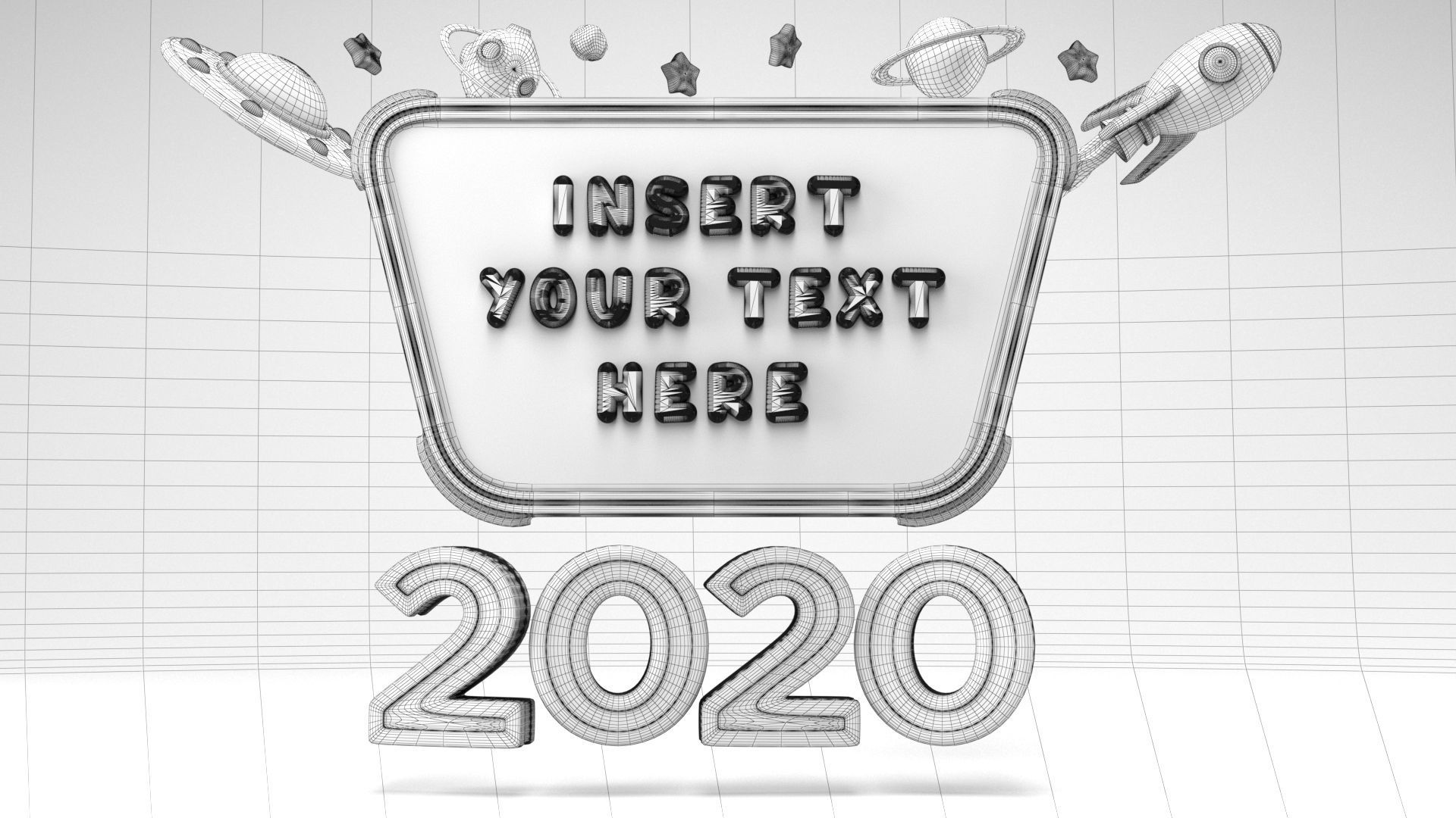 3D model Cartoon Message Board VR / AR / low-poly | CGTrader