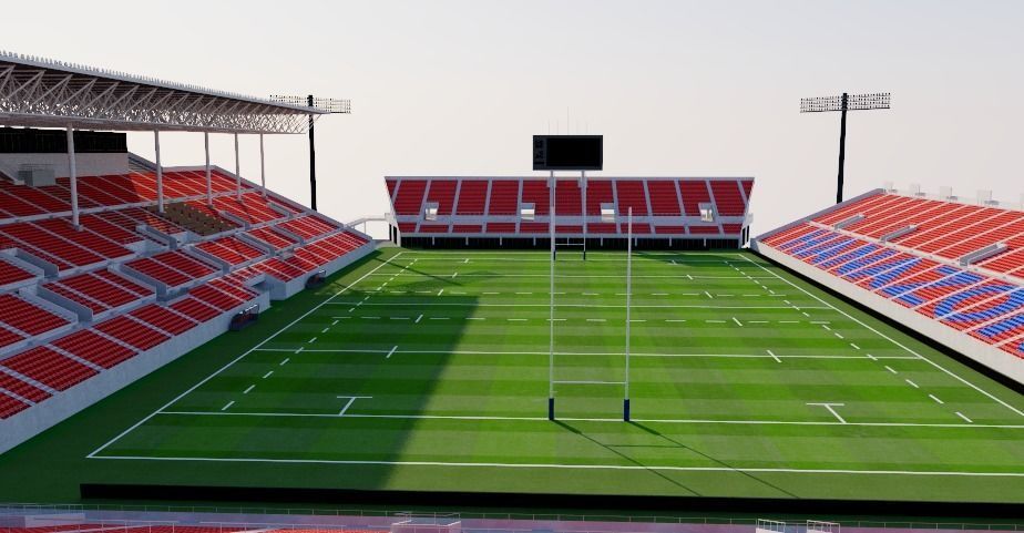 Hanazono Rugby Stadium - Japan 3D model | CGTrader