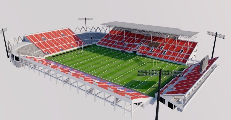 Hanazono Rugby Stadium - Japan 3D model | CGTrader