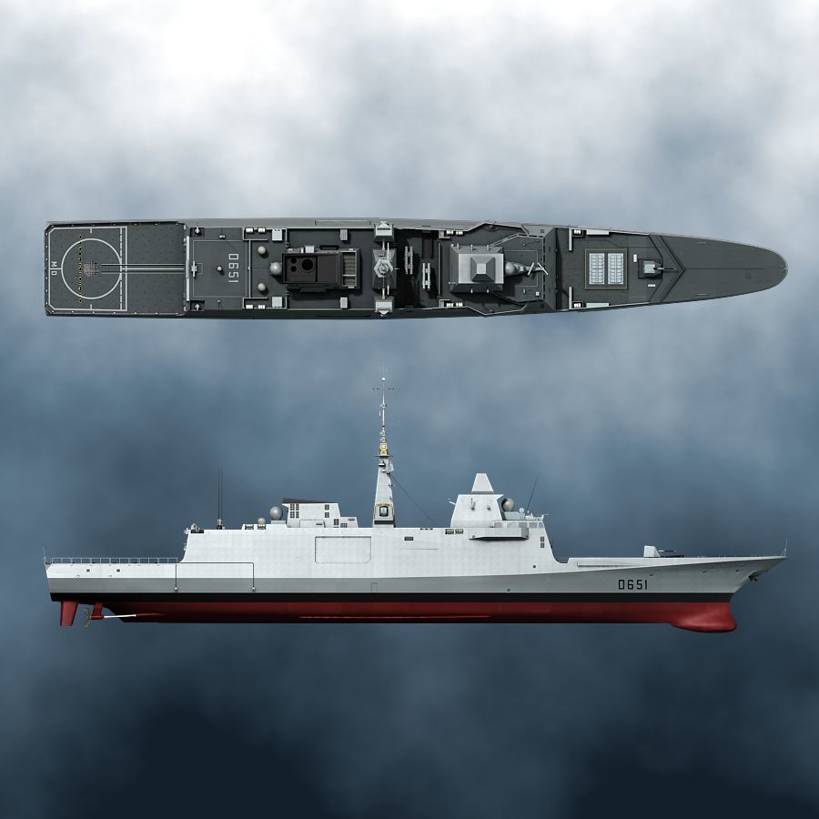 FREMM frigate 2014 3D model | CGTrader