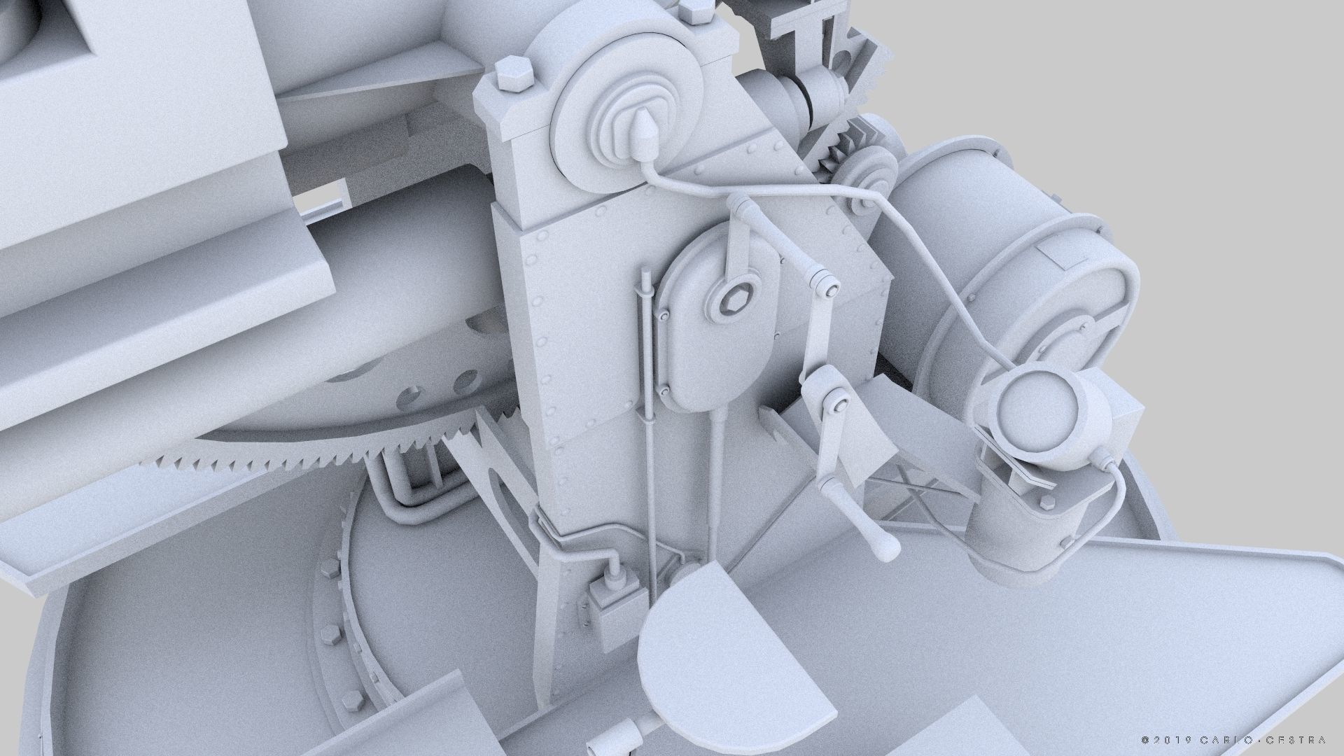 3D model QF 120mm Mk VIII naval gun VR / AR / low-poly | CGTrader