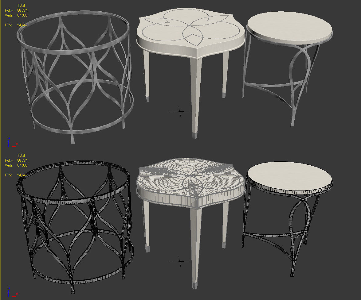 Bernhardt Calista Accent Tables 3D model | CGTrader