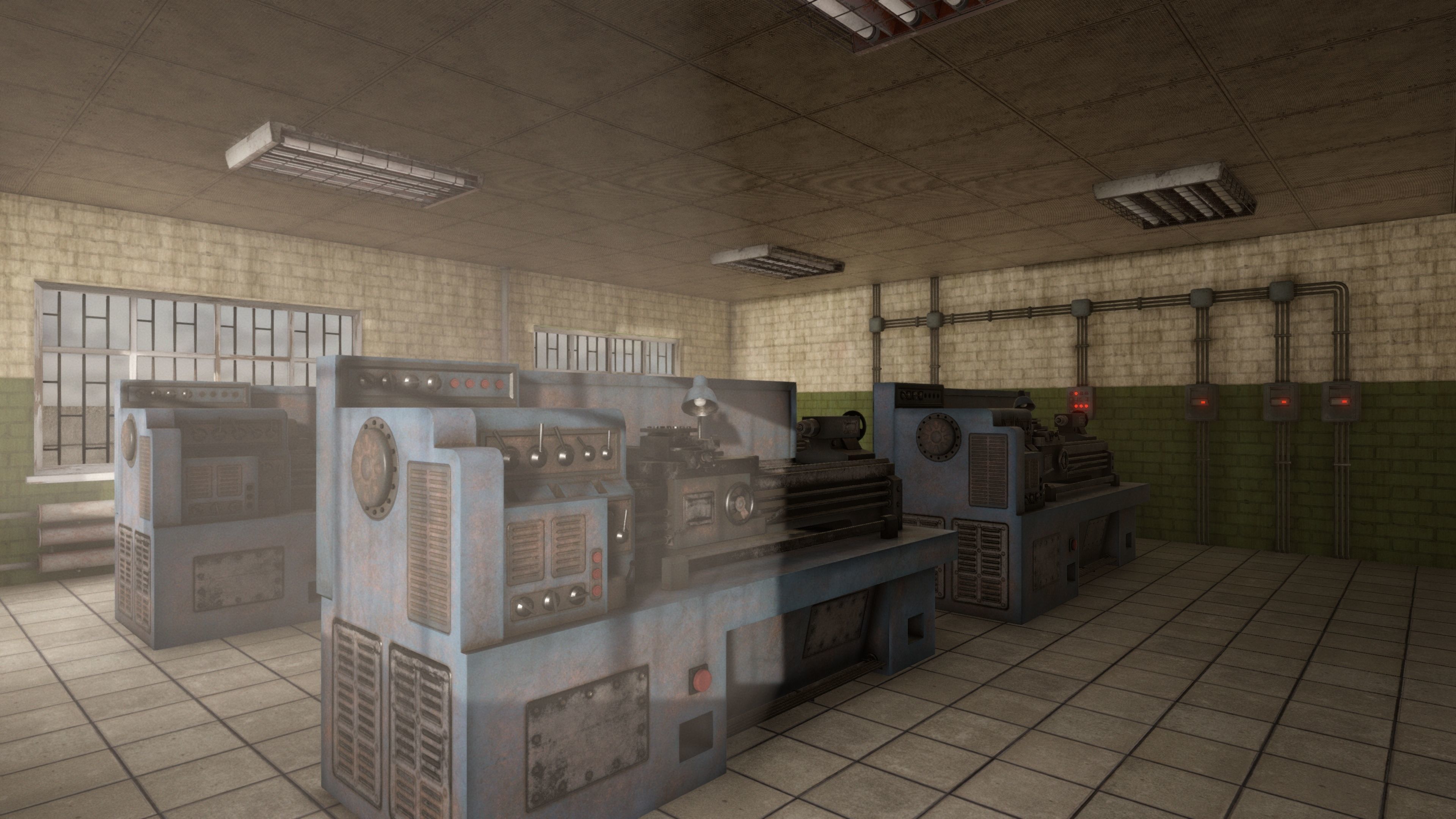 3D model HQ Modular Industrial Area VR / AR / low-poly | CGTrader