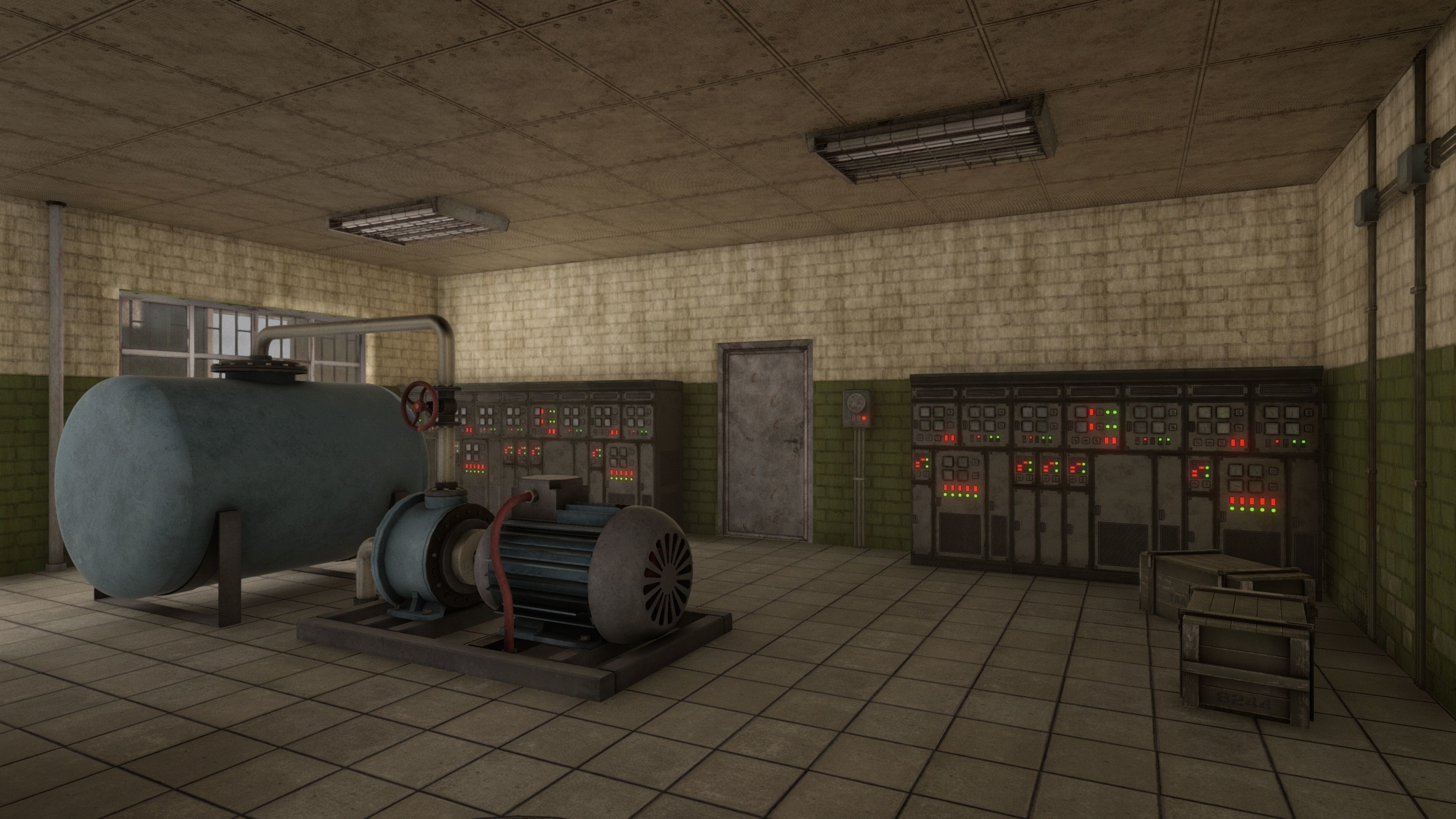 3D model HQ Modular Industrial Area VR / AR / low-poly | CGTrader