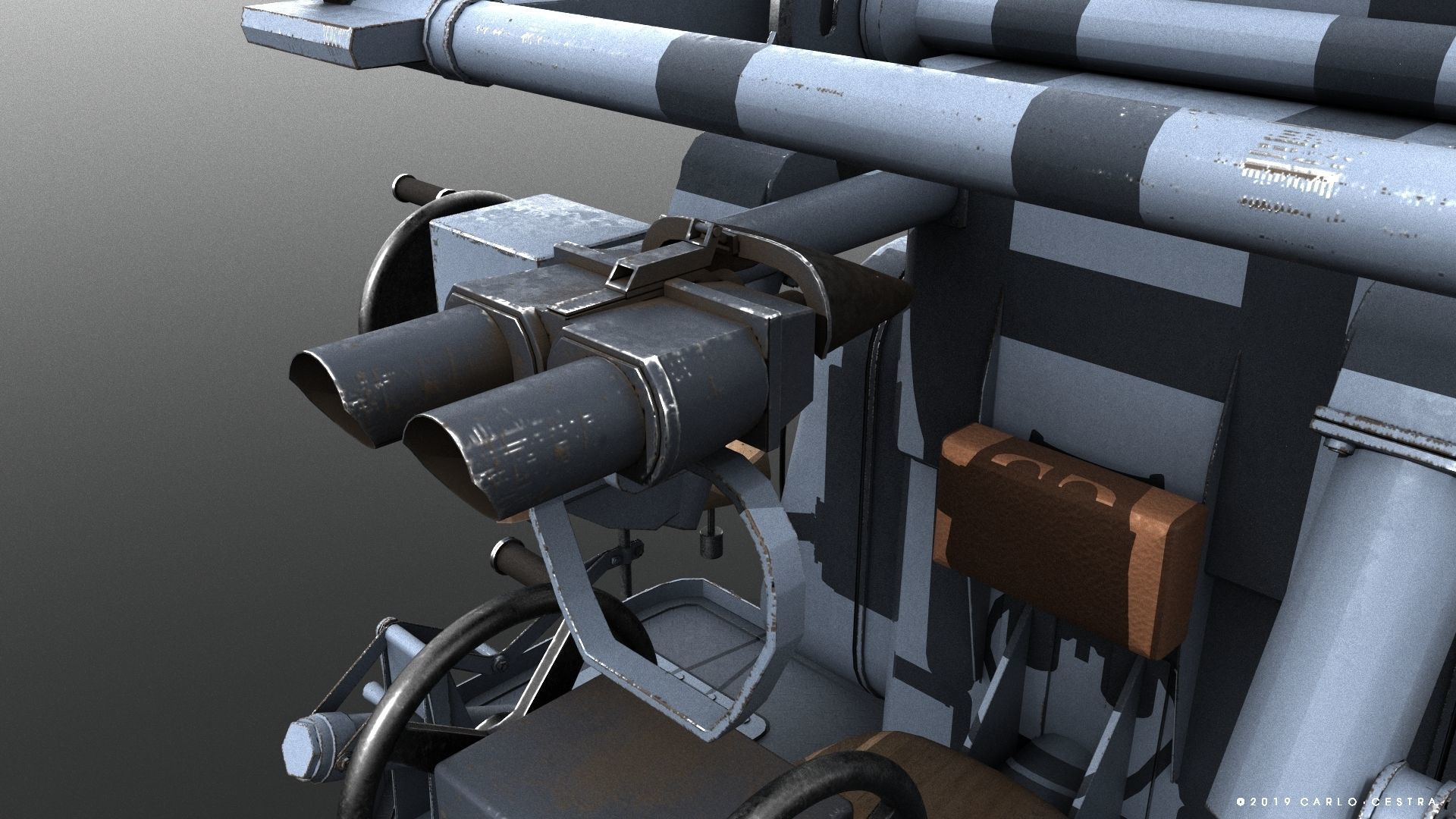3D model German 37mm SK C30 anti-aircraft gun VR / AR / low-poly | CGTrader