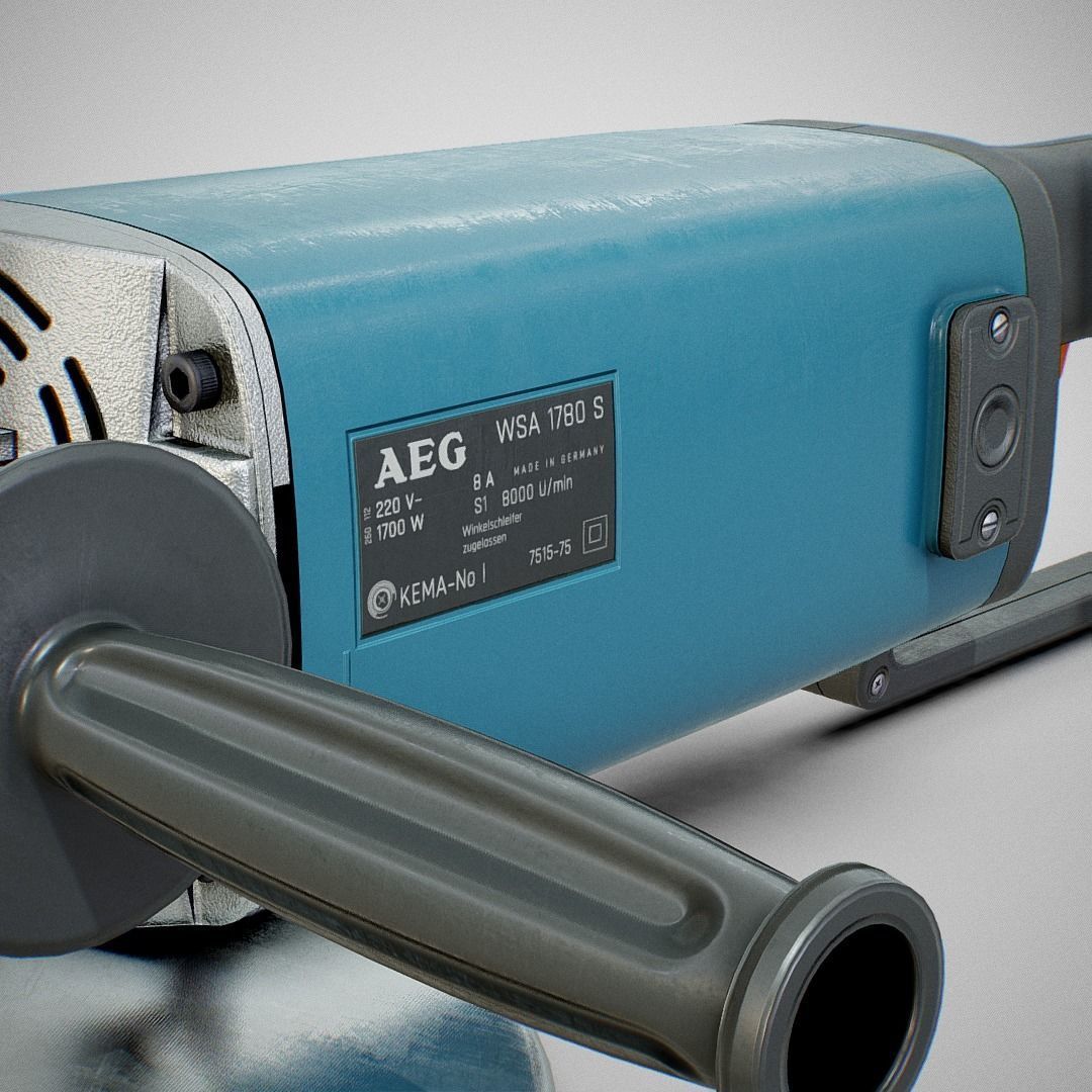 3D model Angle Grinder - AEG WSA 1780S Clean VR / AR / low-poly | CGTrader
